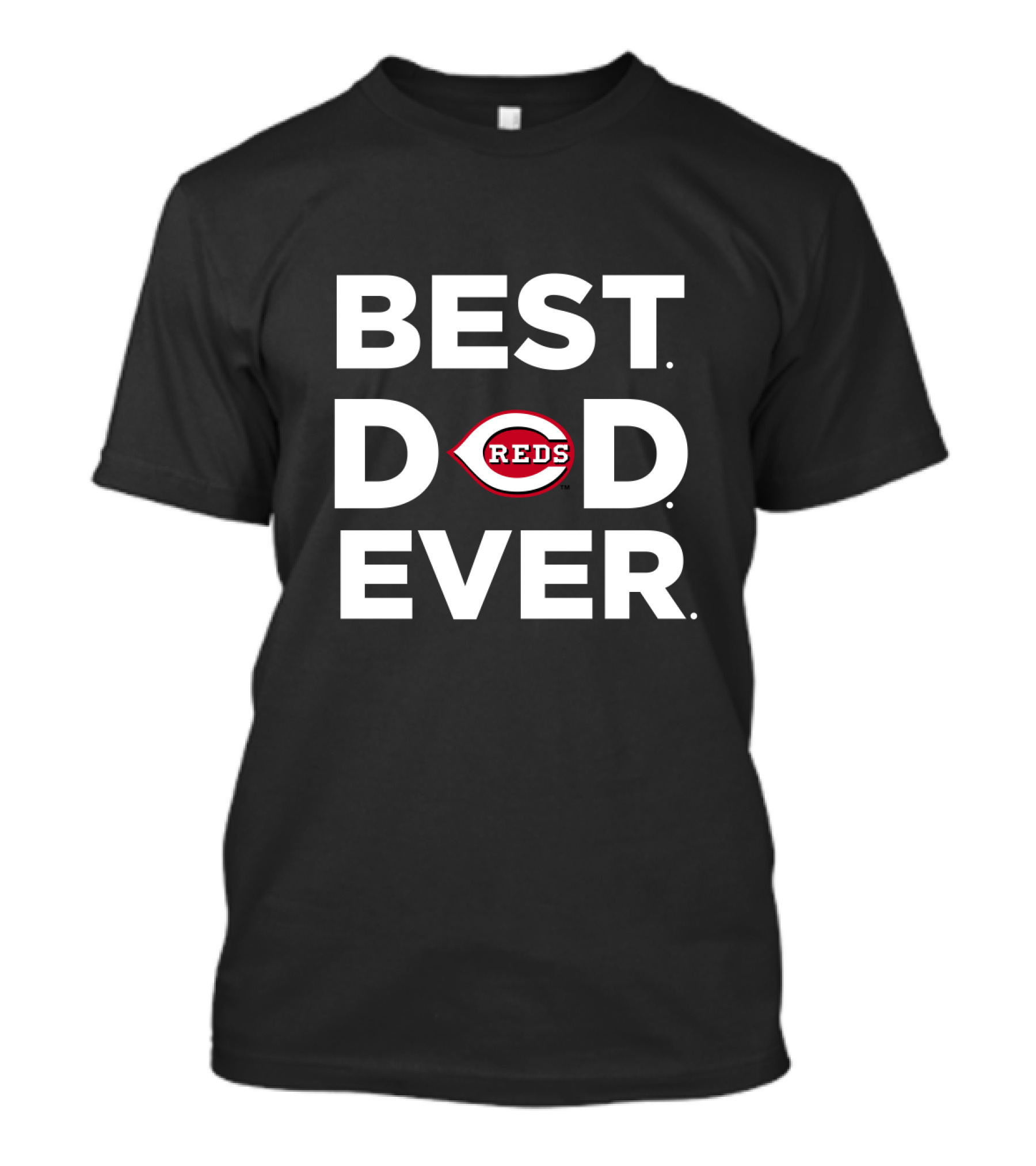 Best Dad Ever Cincinnati Reds Baseball Fan Gift T-Shirt