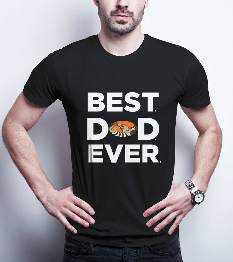 Best Cleveland Browns Dad Ever Football Team Logo Enthusiast T-Shirt