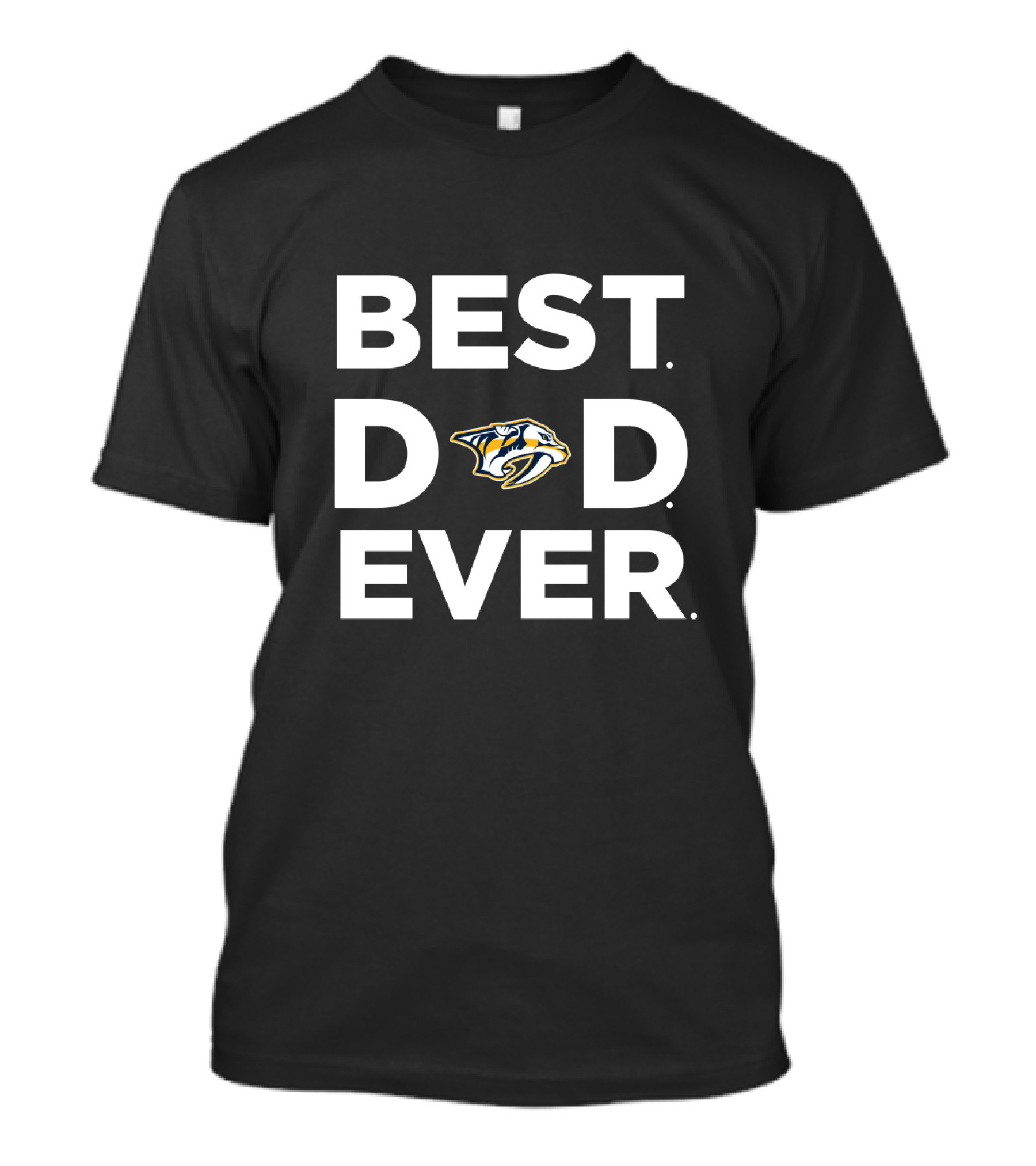 Best Dad Ever Nashville Predators Hockey Fan T-Shirt