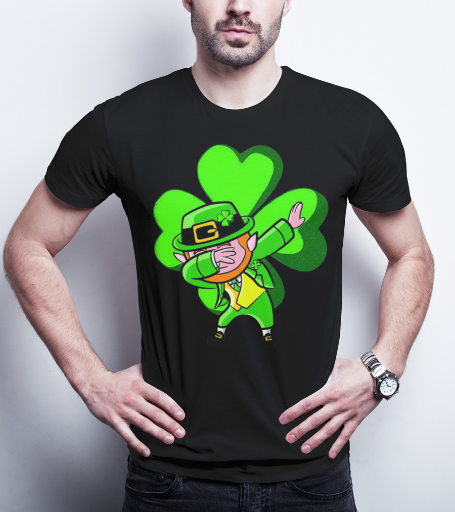 Leprechaun Dab Dance Shamrock St Patrick's Day Luck Ireland T-Shirt