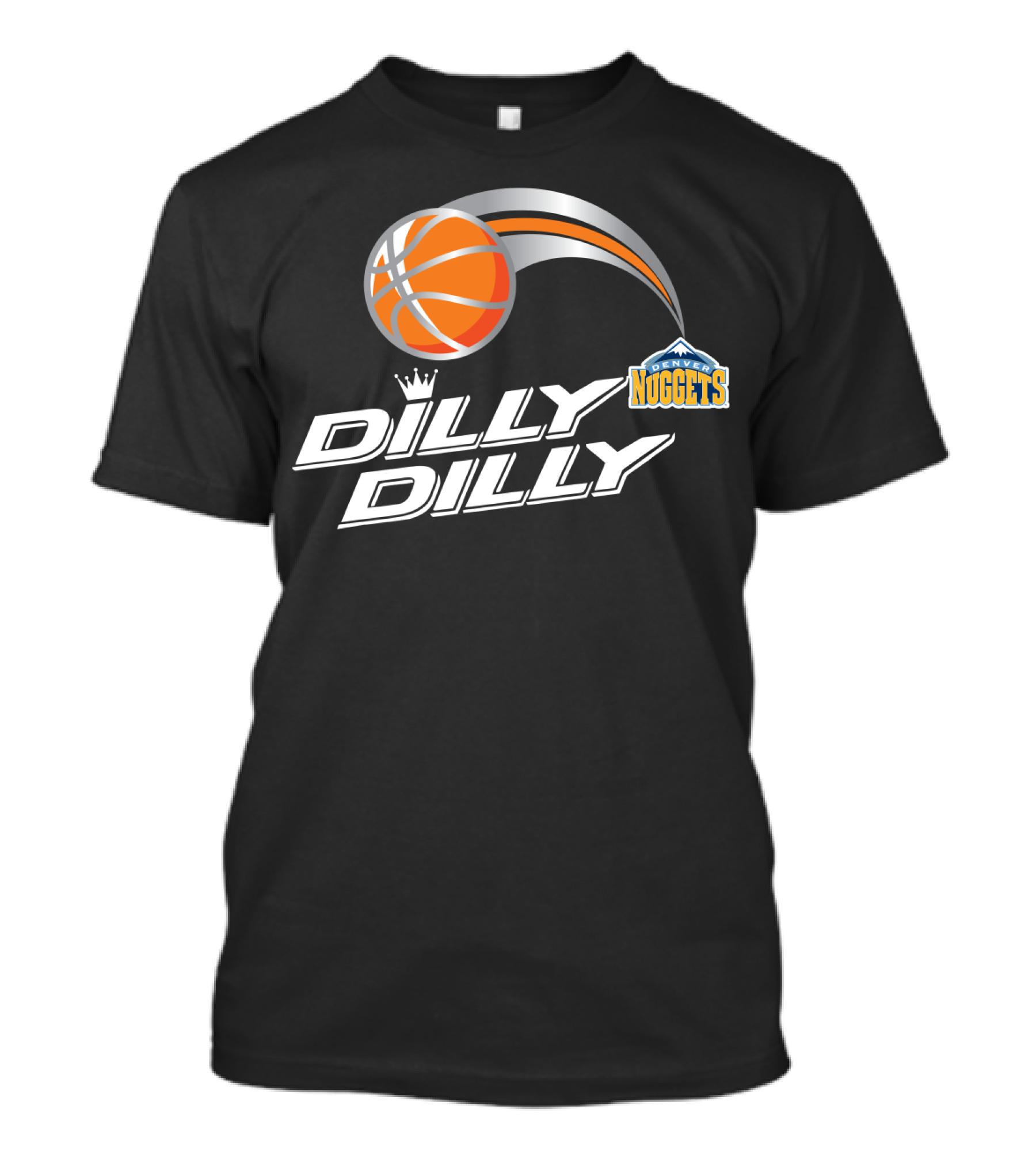 Denver Nuggets Dilly Dilly Basketball Logo And Orange Basketball T-Shirt