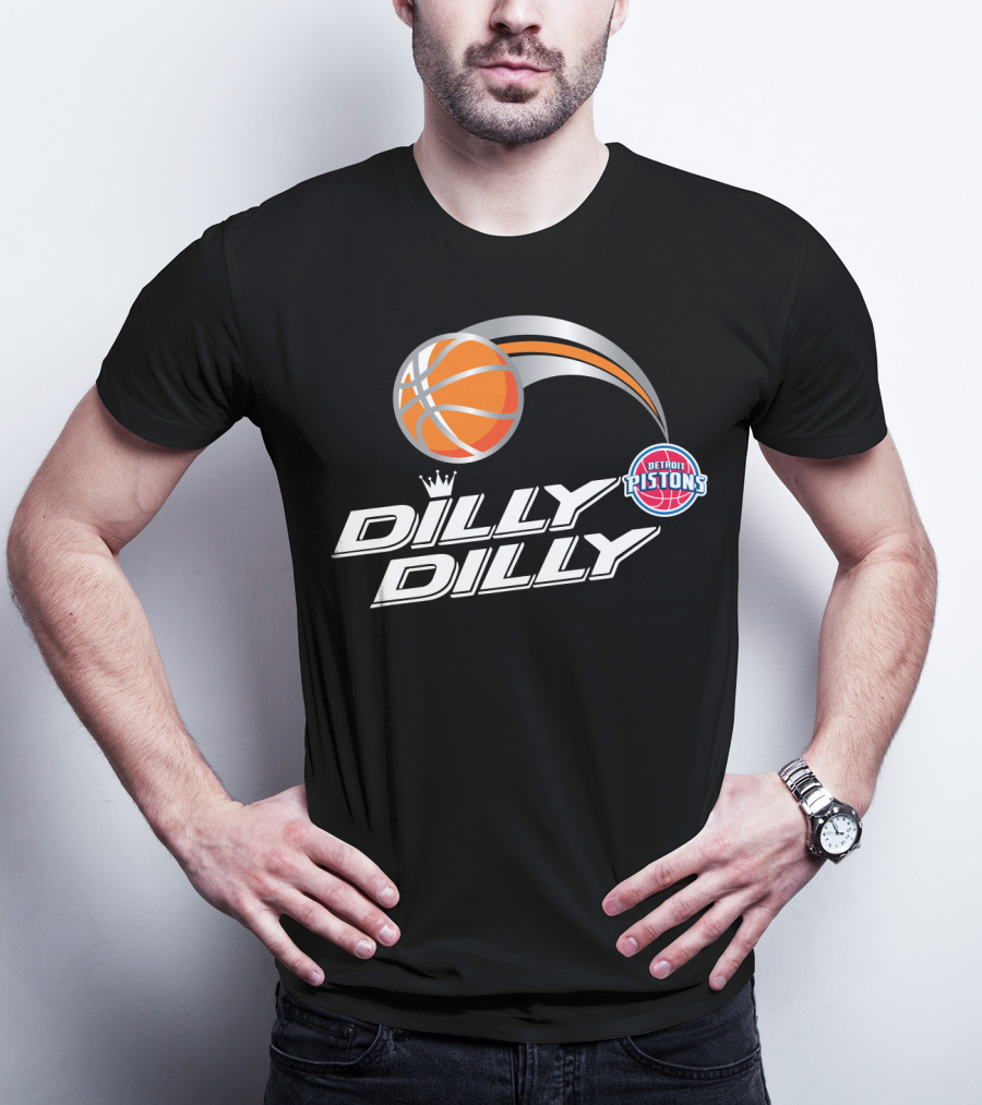 Detroit Pistons Dilly Dilly Basketball Logo And Basketball T-Shirt