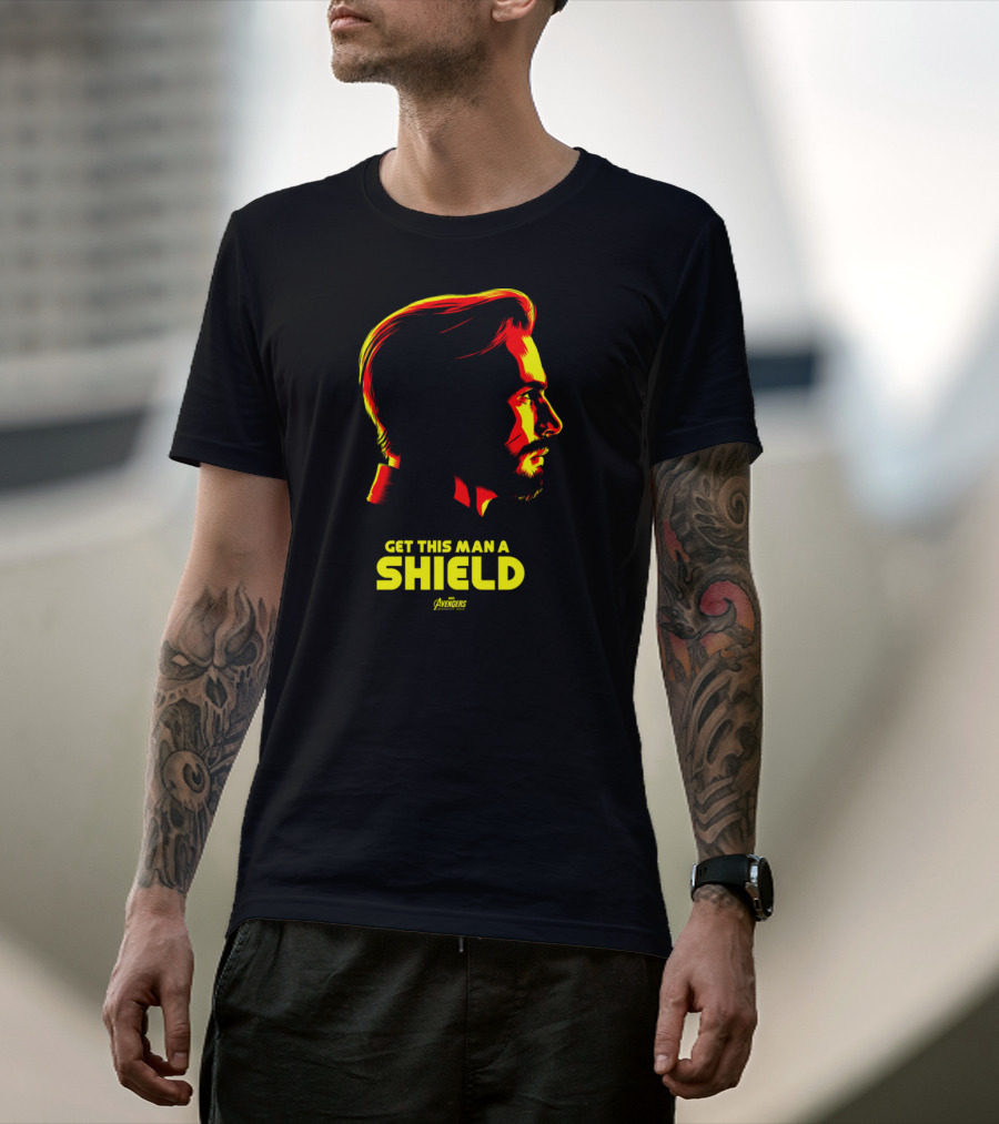 Get This Man A Shield Avengers Infinity War Iconic Profile T-Shirt