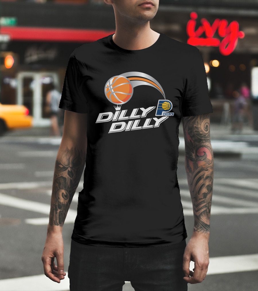 Pacers Dilly Dilly Basketball Logo With Orange Ball And Crown T-Shirt