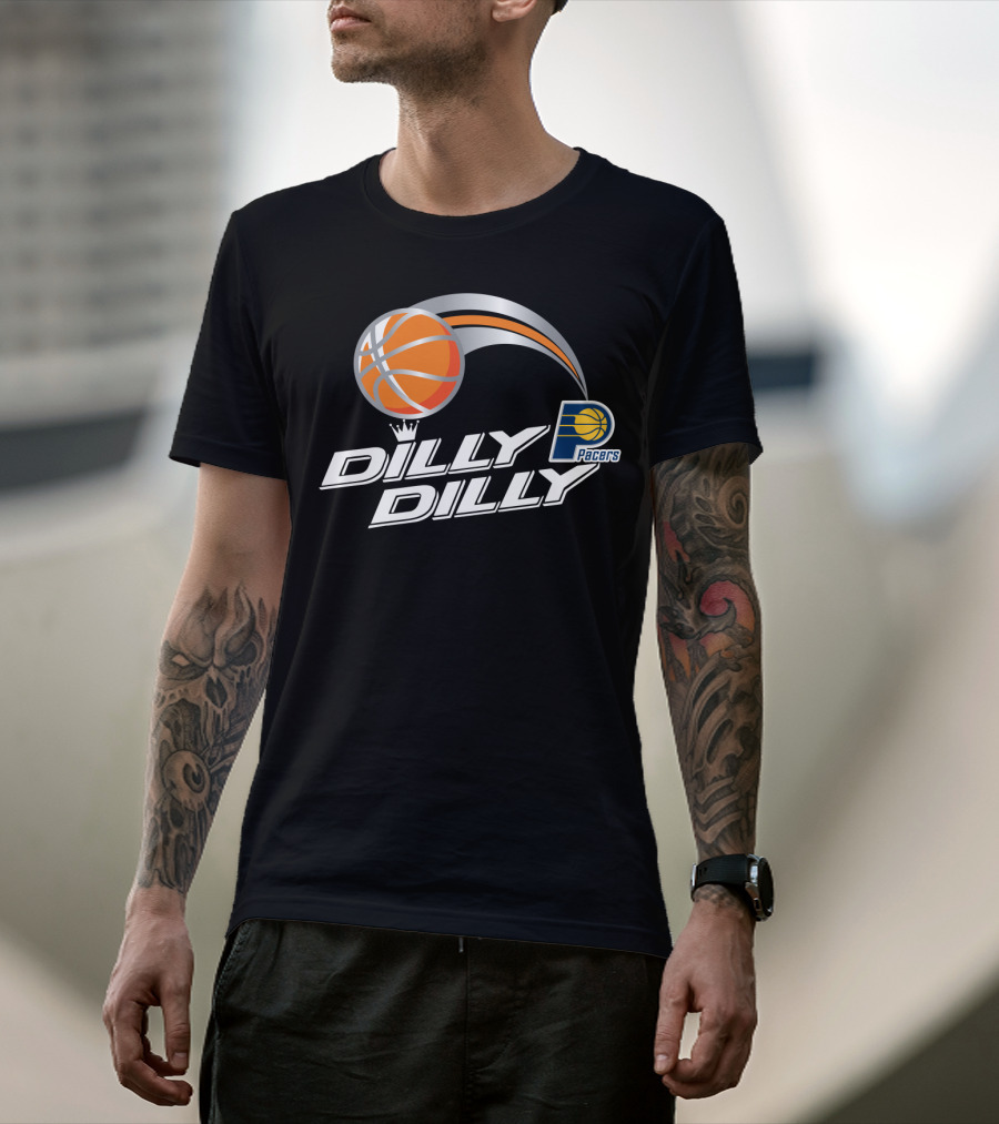 Pacers Dilly Dilly Basketball Logo With Orange Ball And Crown T-Shirt