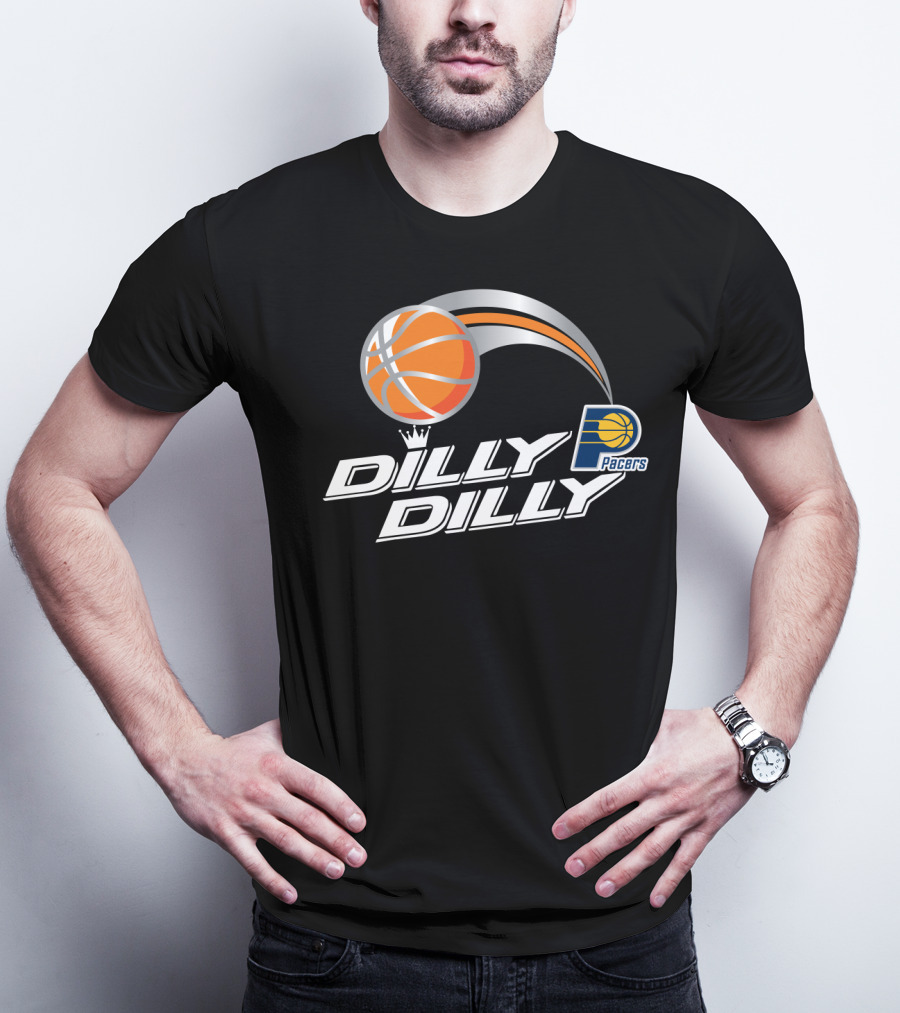 Pacers Dilly Dilly Basketball Logo With Orange Ball And Crown T-Shirt