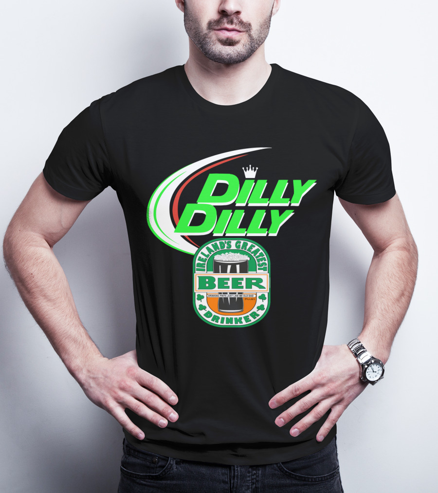Dilly Dilly Irelands Greatest Beer Drinker Crowned By Irish Clovers T-Shirt