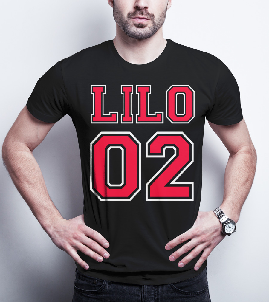 Lilo 02 Sports Jersey Red Black Number Lilo And Stitch T-Shirt