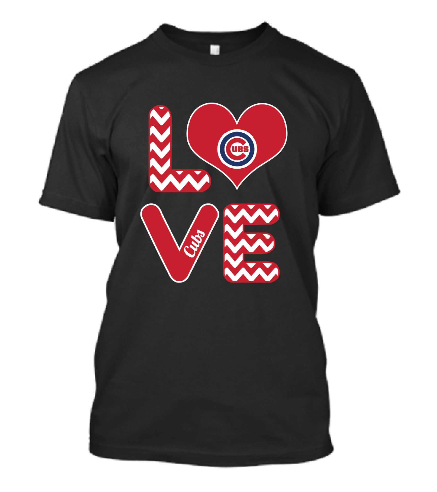 Love Cubs Heart Icon Chicago Baseball Fans T-Shirt
