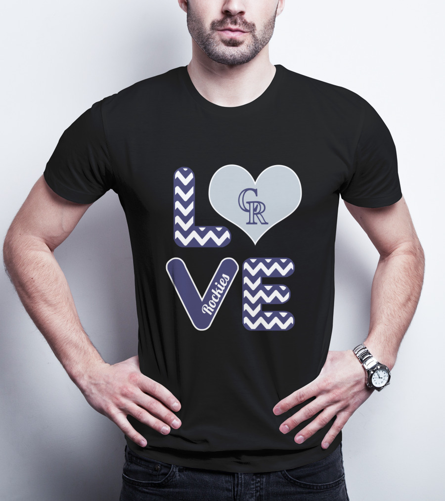 Love Colorado Rockies Heart T-Shirt