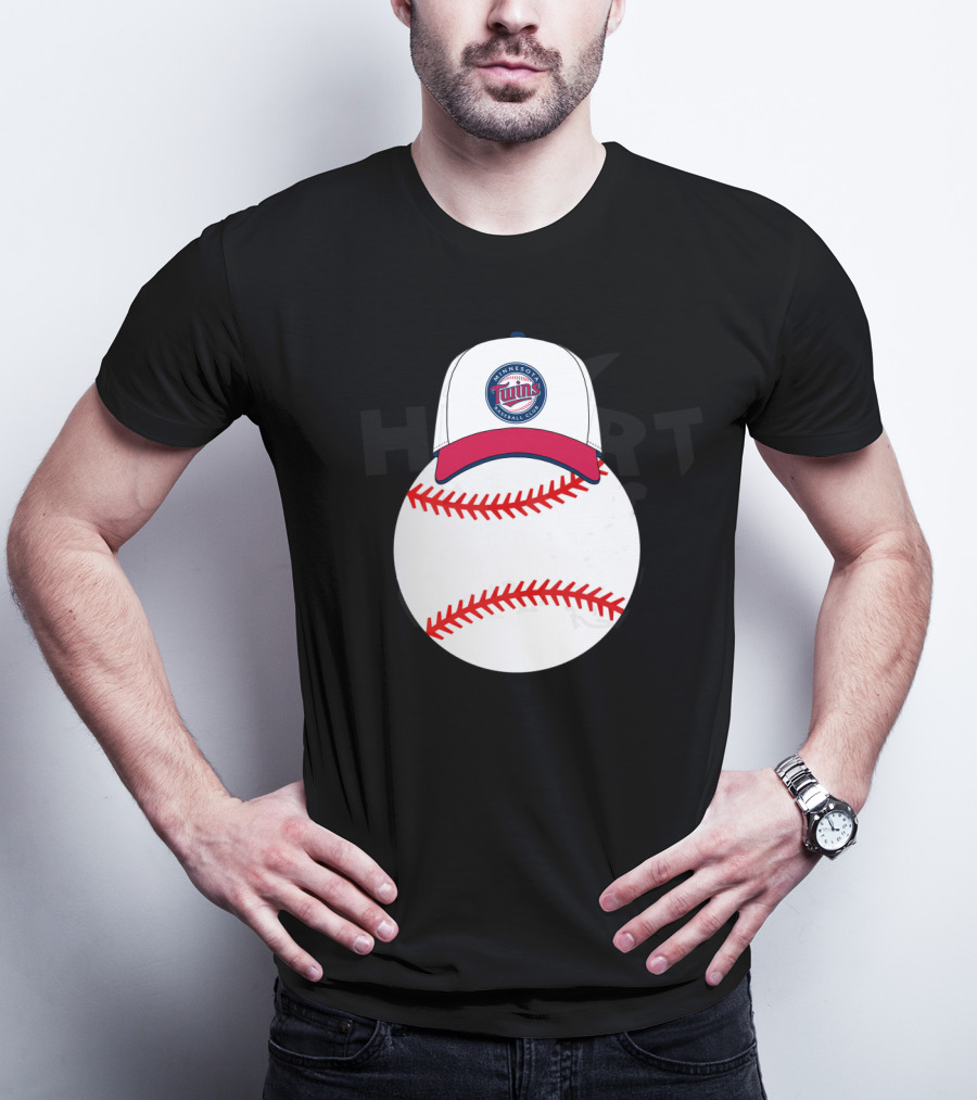 Minnesota Twins Mickey Mouse Baseball Hat And Ball T-Shirt