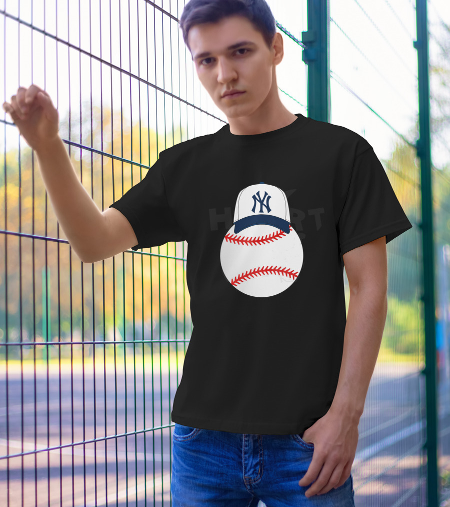 NY Yankees Mickey Baseball Heart T-Shirt