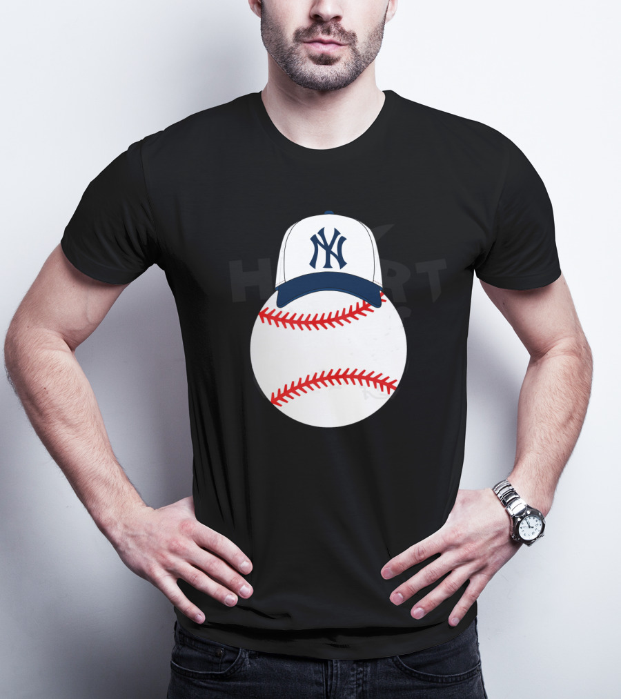 NY Yankees Mickey Baseball Heart T-Shirt