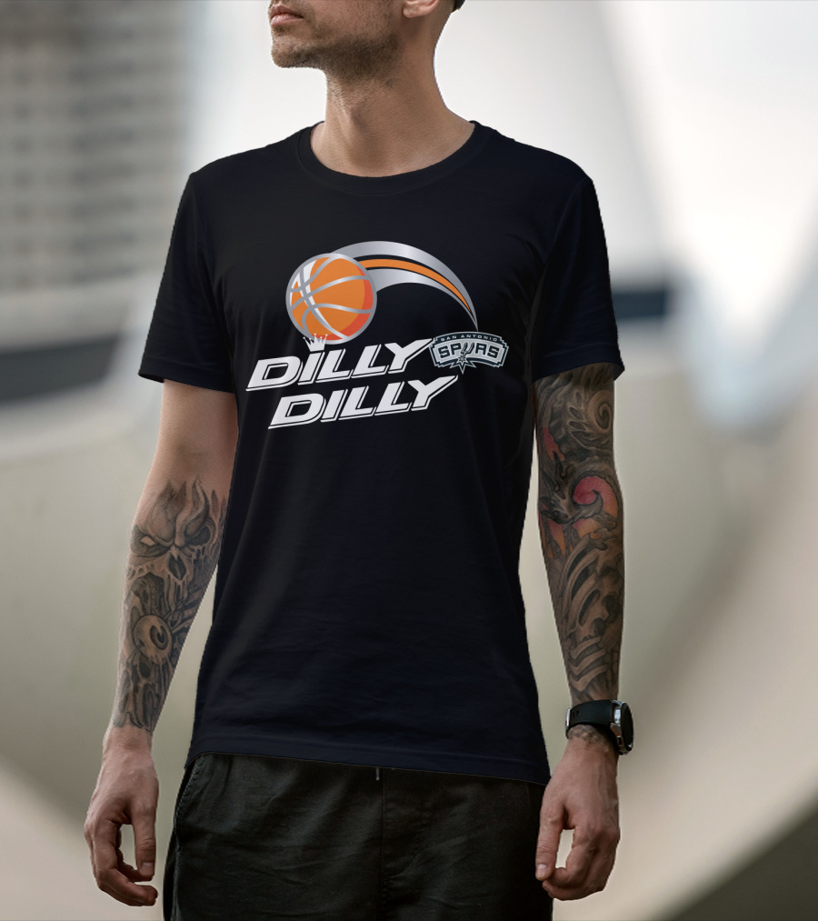 San Antonio Spurs Dilly Dilly Basketball Logo With Orange Basketball And Crown T-Shirt