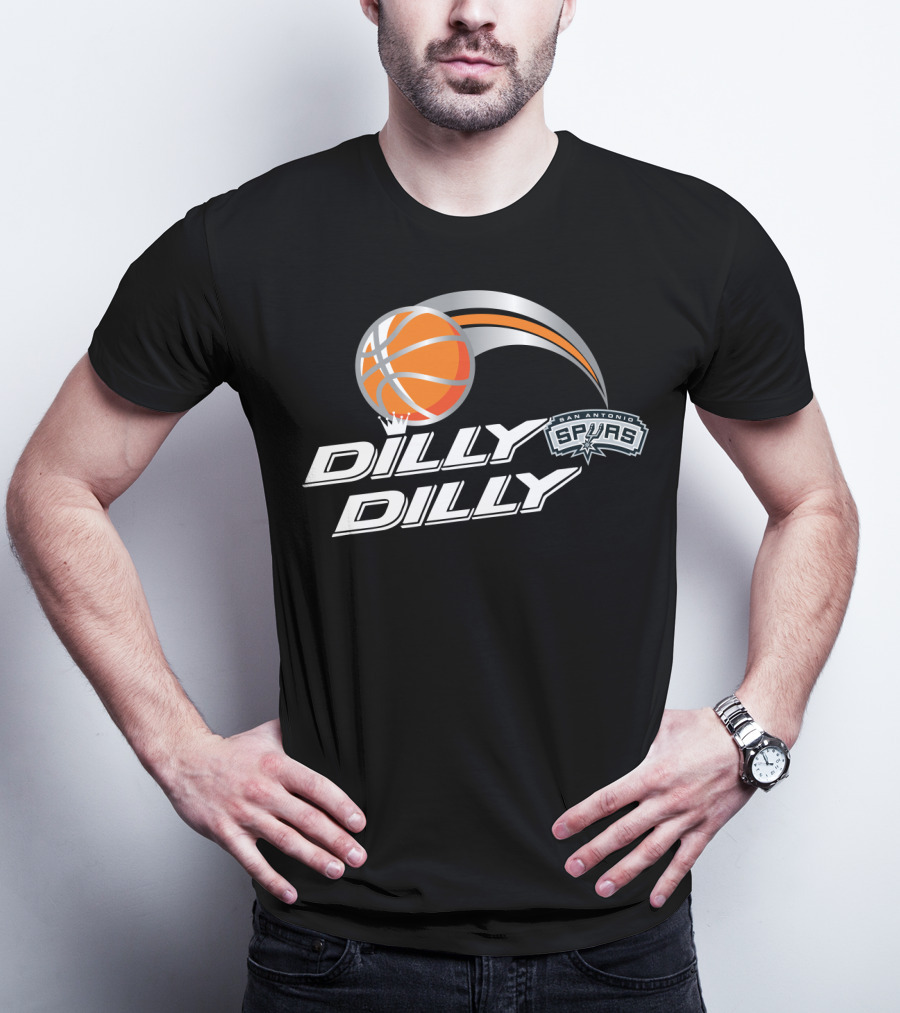 San Antonio Spurs Dilly Dilly Basketball Logo With Orange Basketball And Crown T-Shirt