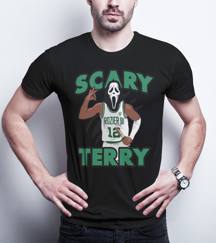 Scary Terry Rozier Iii 12 Basketball Ghostface Mask T-Shirt