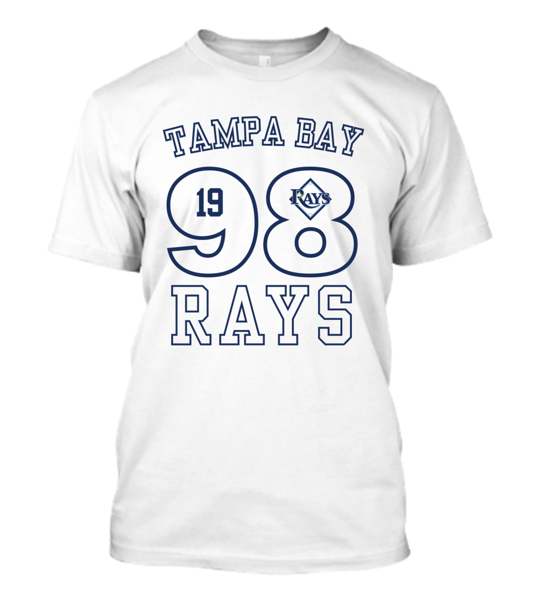 Tampa Bay Rays 1998 Inaugural Year Baseball Team T-Shirt