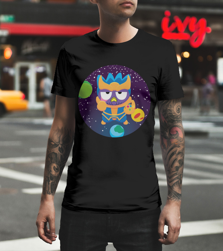 Thanos Owl Parody As The Mad Tiny Titan With Infinity Gauntlet In Space T-Shirt