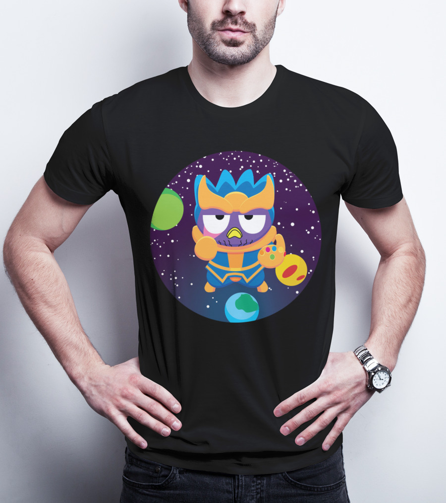 Thanos Owl Parody As The Mad Tiny Titan With Infinity Gauntlet In Space T-Shirt