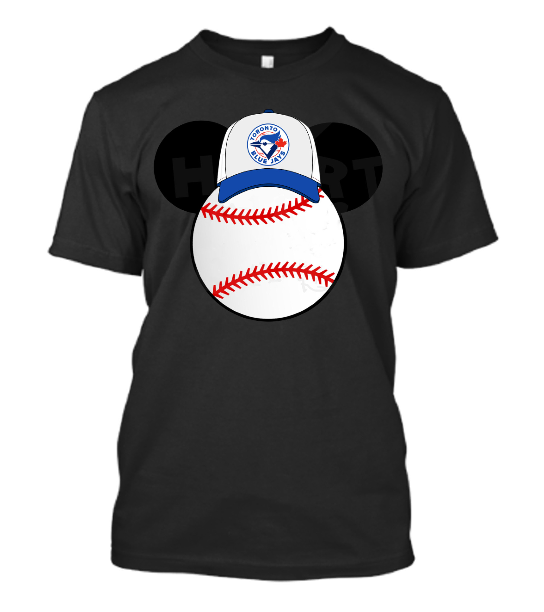 Toronto Blue Jays Mickey Mouse Baseball Cap And Ball T-Shirt