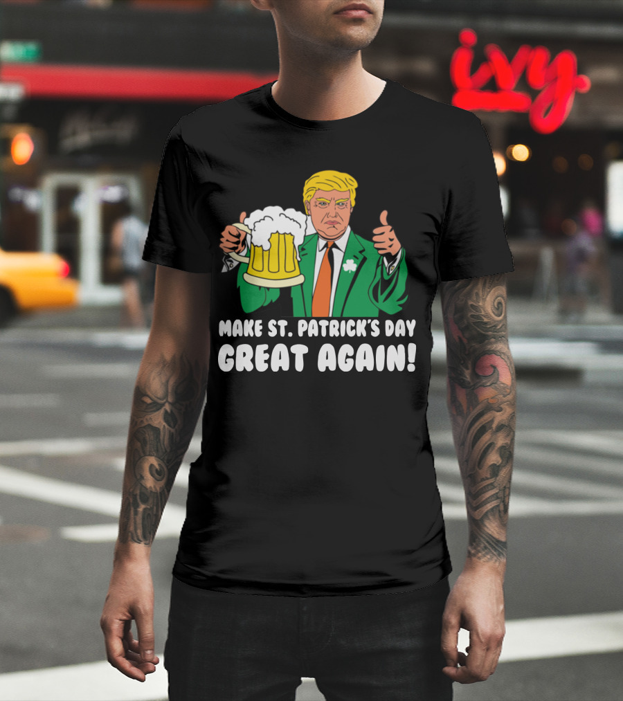 Make St. Patrick's Day Great Again Trump Thumbs Up Beer Mug T-Shirt