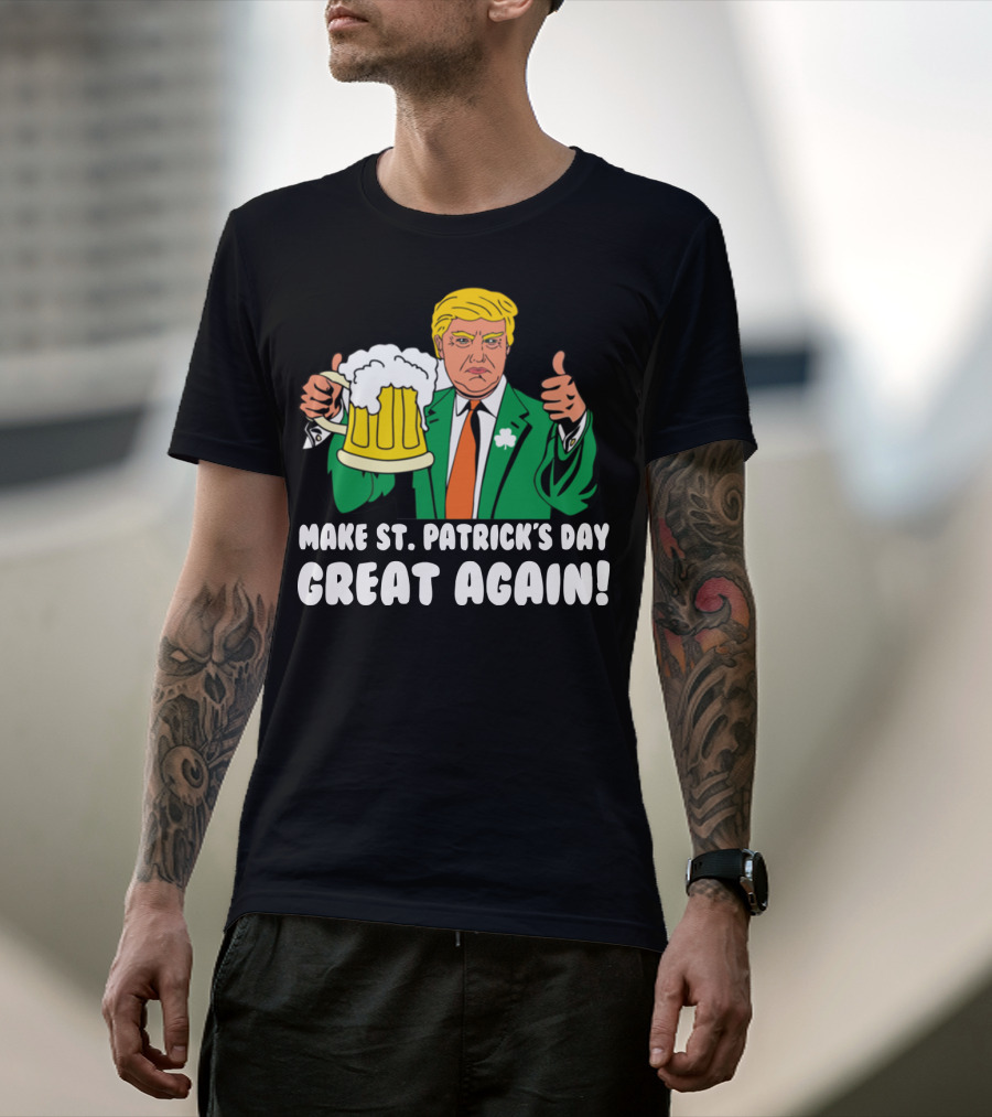 Make St. Patrick's Day Great Again Trump Thumbs Up Beer Mug T-Shirt