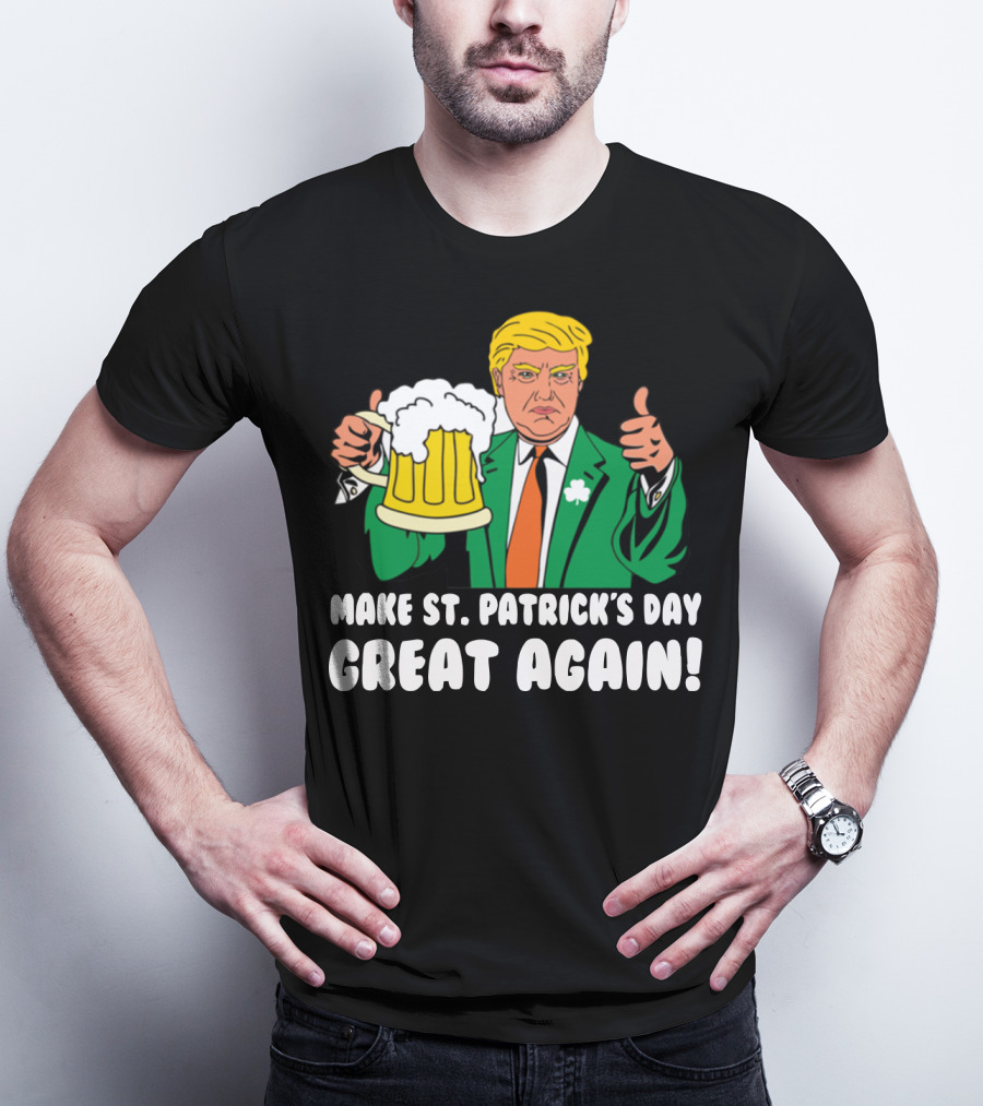 Make St. Patrick's Day Great Again Trump Thumbs Up Beer Mug T-Shirt