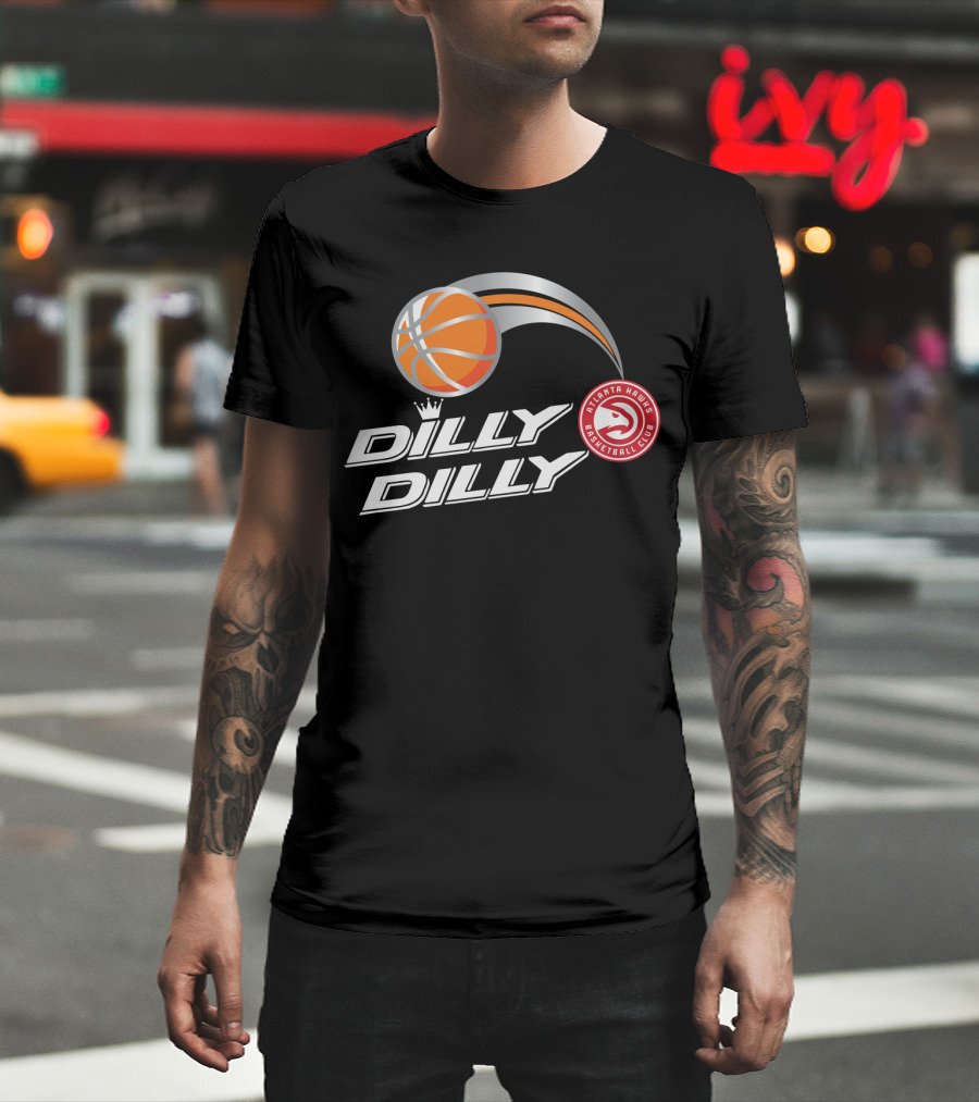 Atlanta Hawks Basketball Club Dilly Dilly Logo Basketball T-Shirt