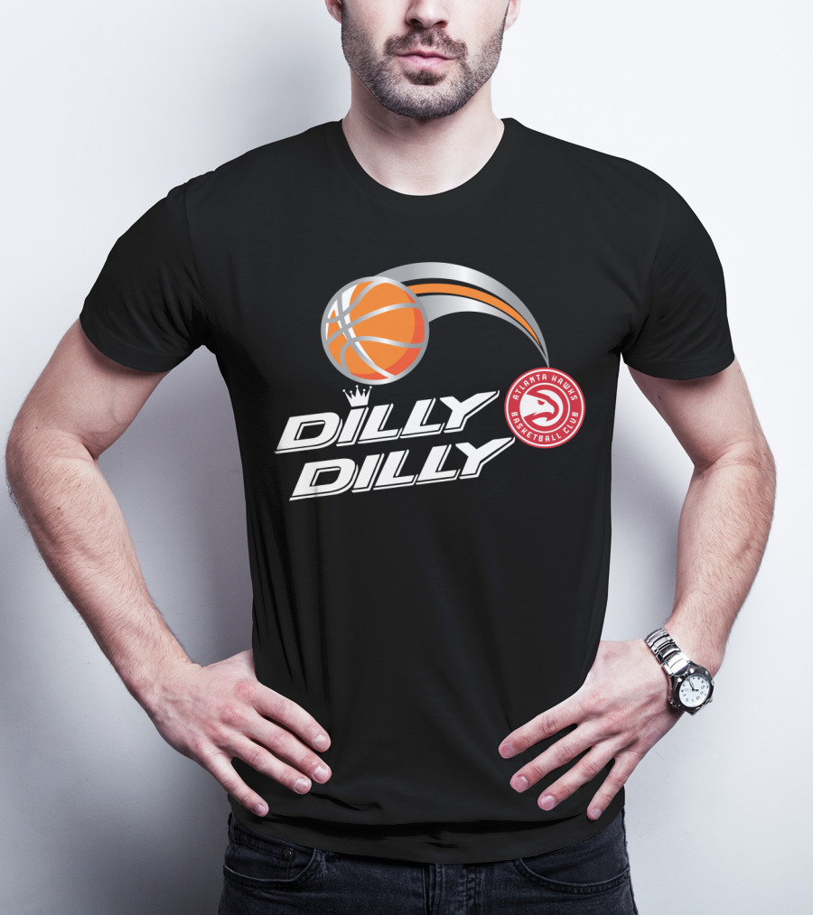 Atlanta Hawks Basketball Club Dilly Dilly Logo Basketball T-Shirt