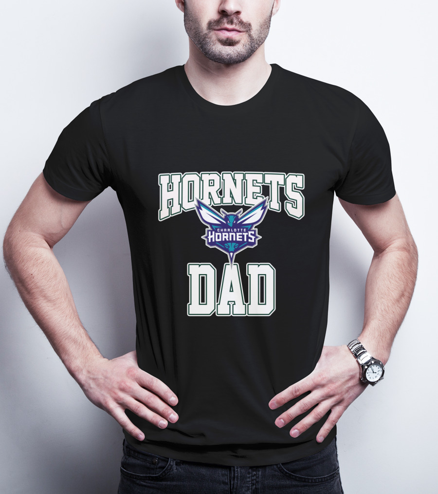 Charlotte Hornets Dad Fathers Day T-Shirt