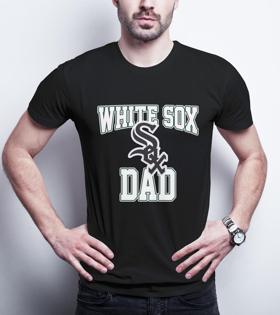 Chicago White Sox Dad Fan Logo White Sox T-Shirt