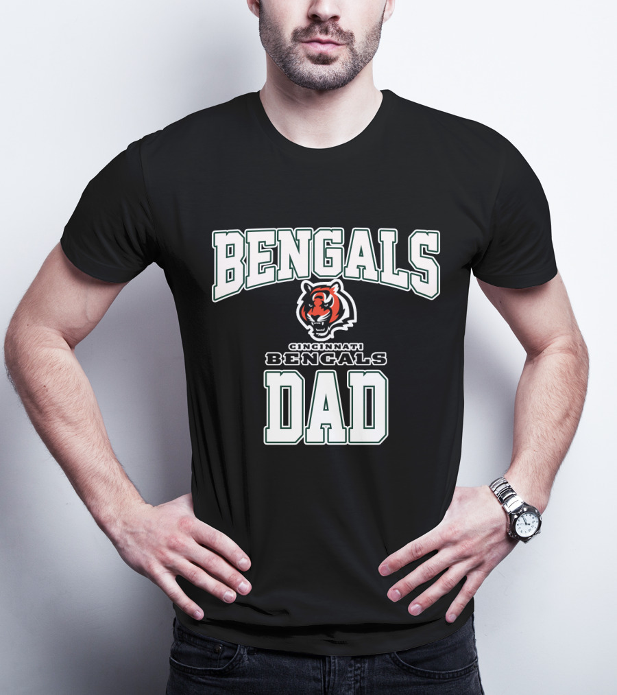 Cincinnati Bengals Dad Fathers Day Bengals Tiger T-Shirt