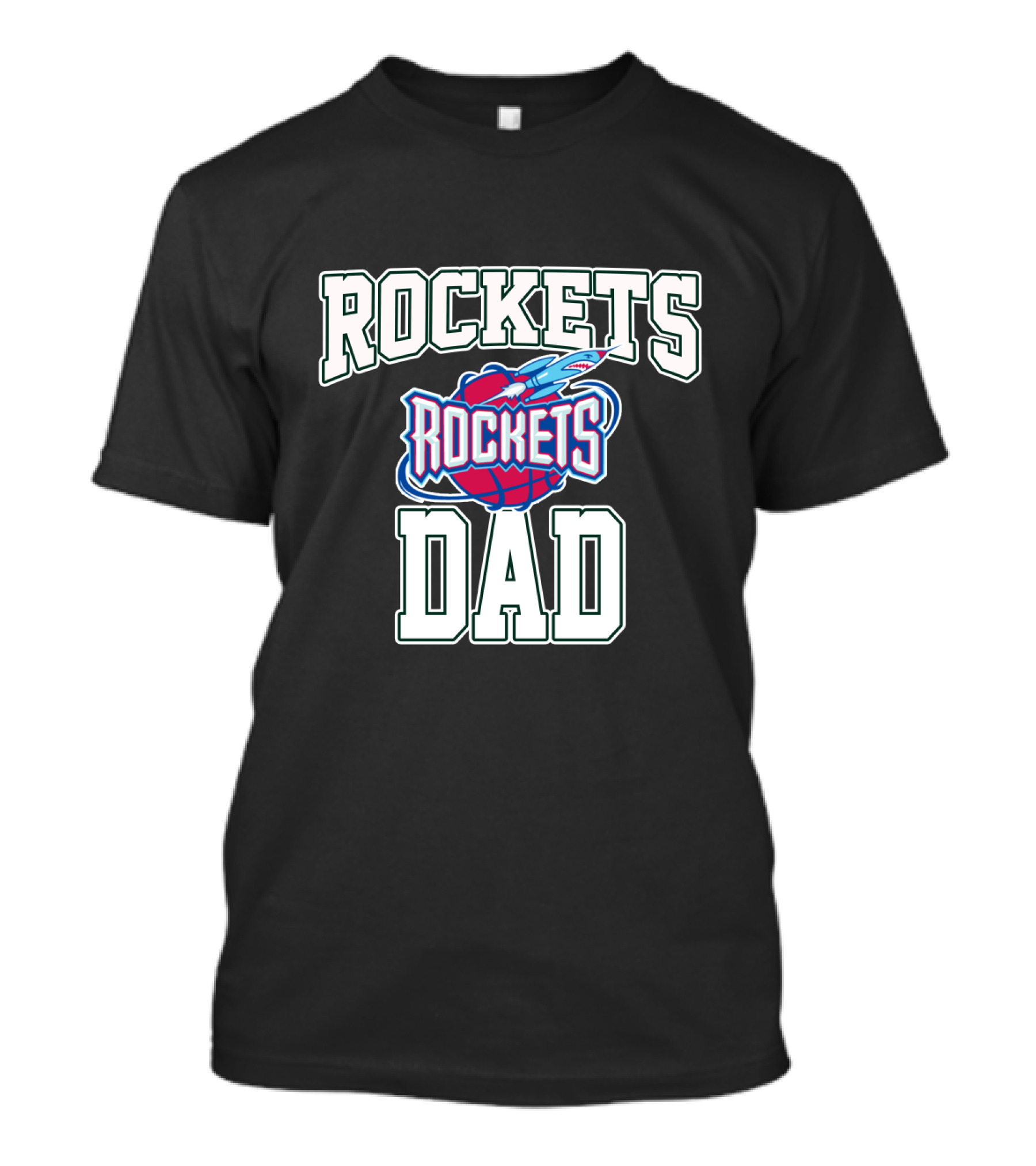 Rockets Dad Fathers Day Houston Basketball T-Shirt