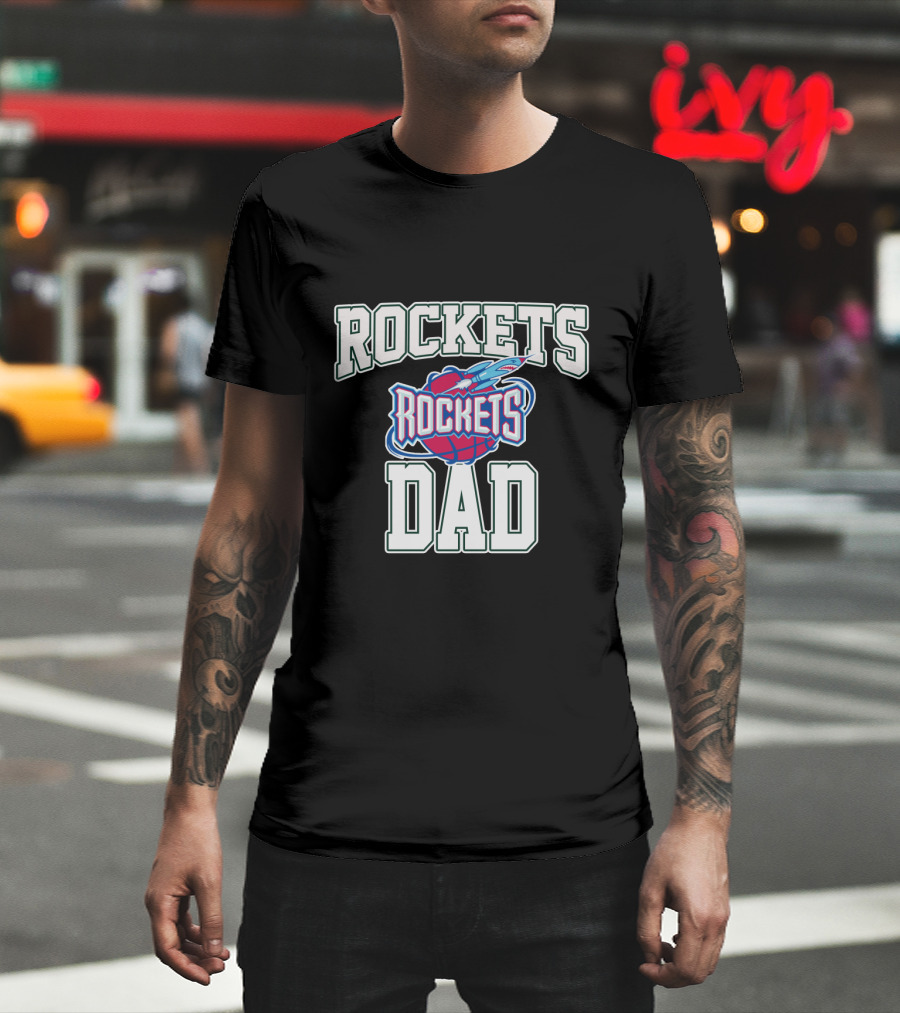 Rockets Dad Fathers Day Houston Basketball T-Shirt