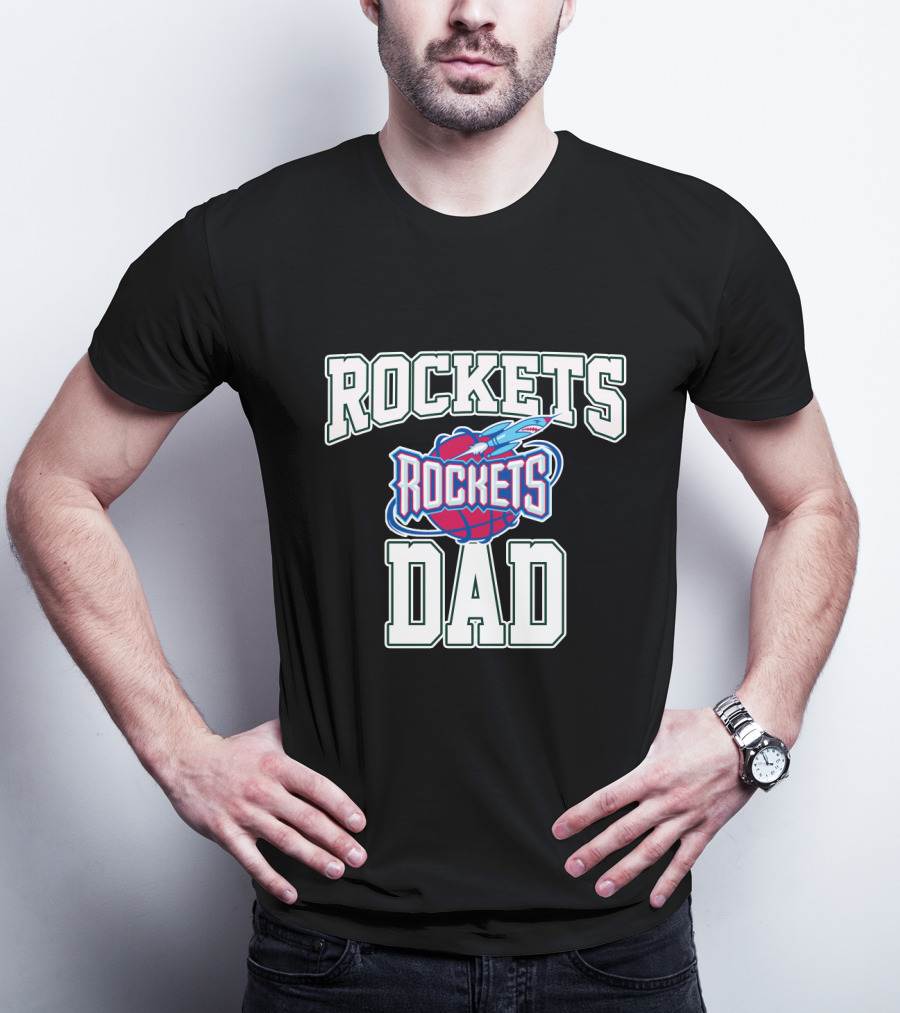 Rockets Dad Fathers Day Houston Basketball T-Shirt