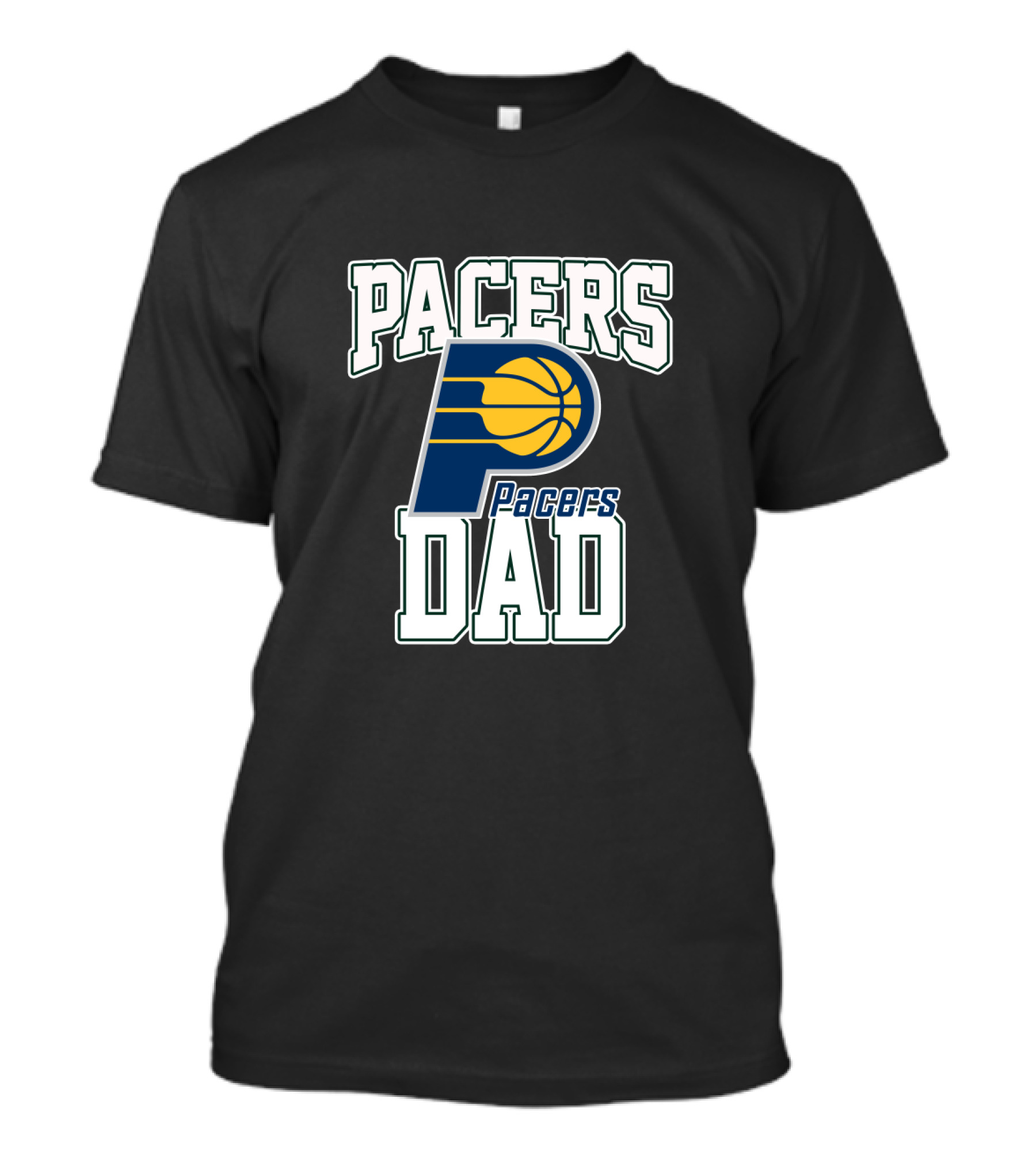 Pacers Dad Fathers Day Logo Basketball Indiana T-Shirt