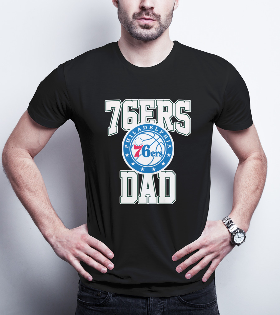 Philadelphia 76ers Dad Fathers Day Basketball Fan T-Shirt