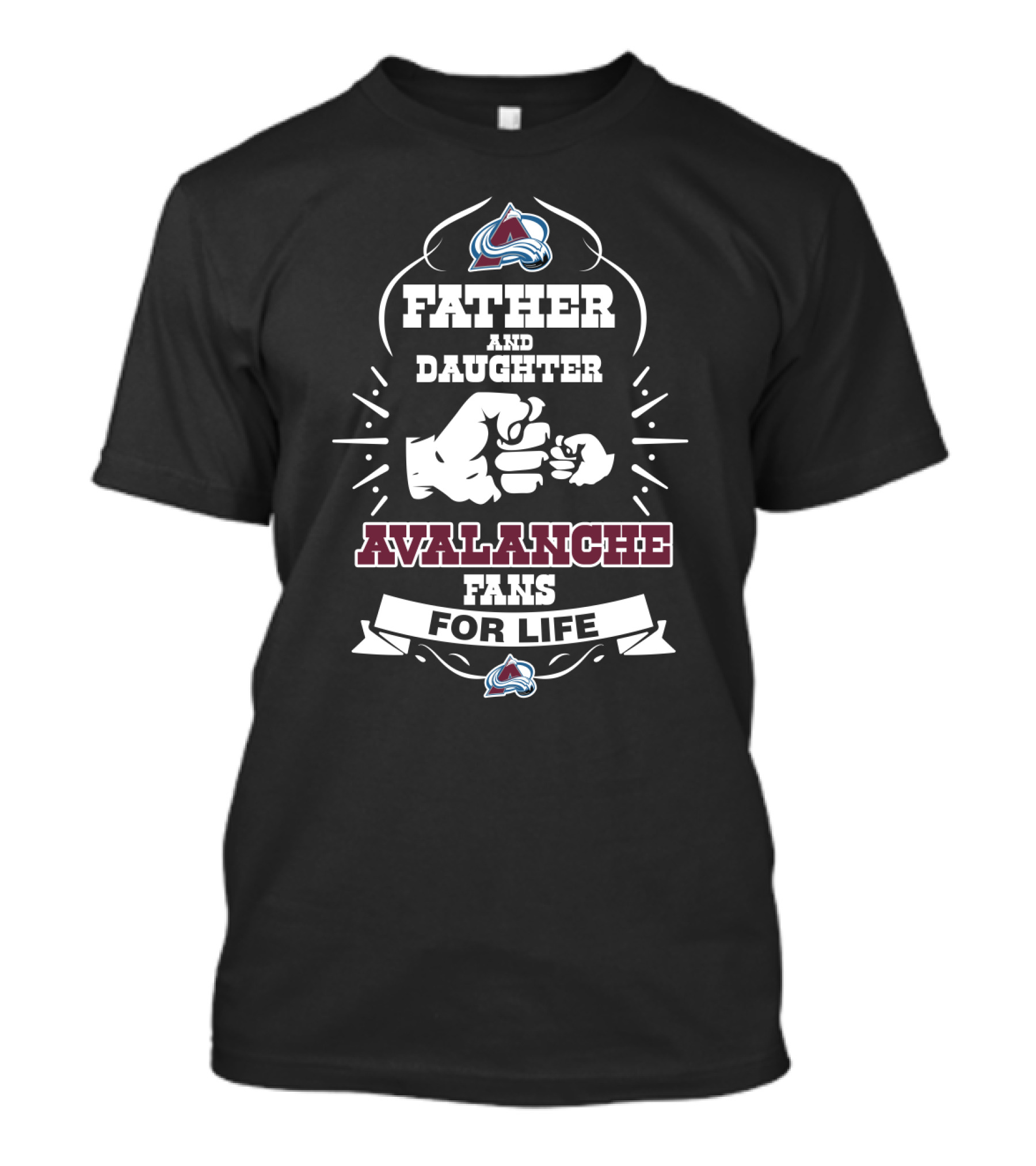Father And Daughter Colorado Avalanche Fans For Life Fist Bump T-Shirt