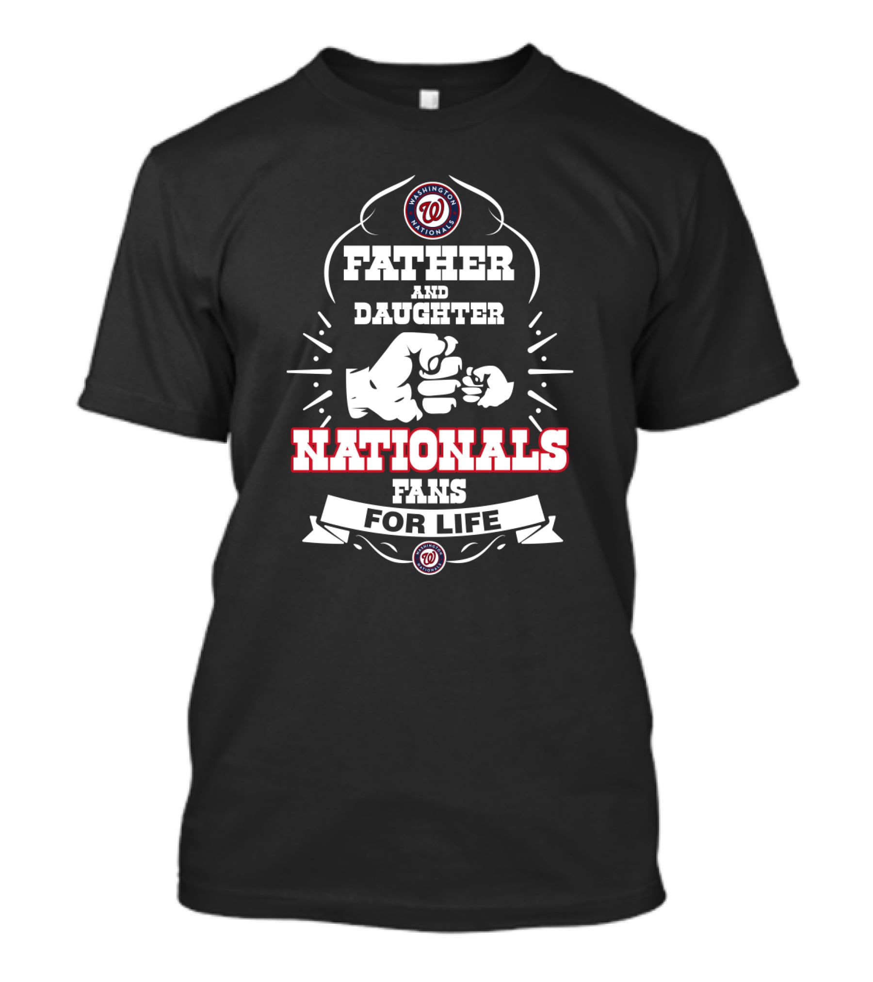 Father And Daughter Nationals Fans For Life Washington Nationals T-Shirt