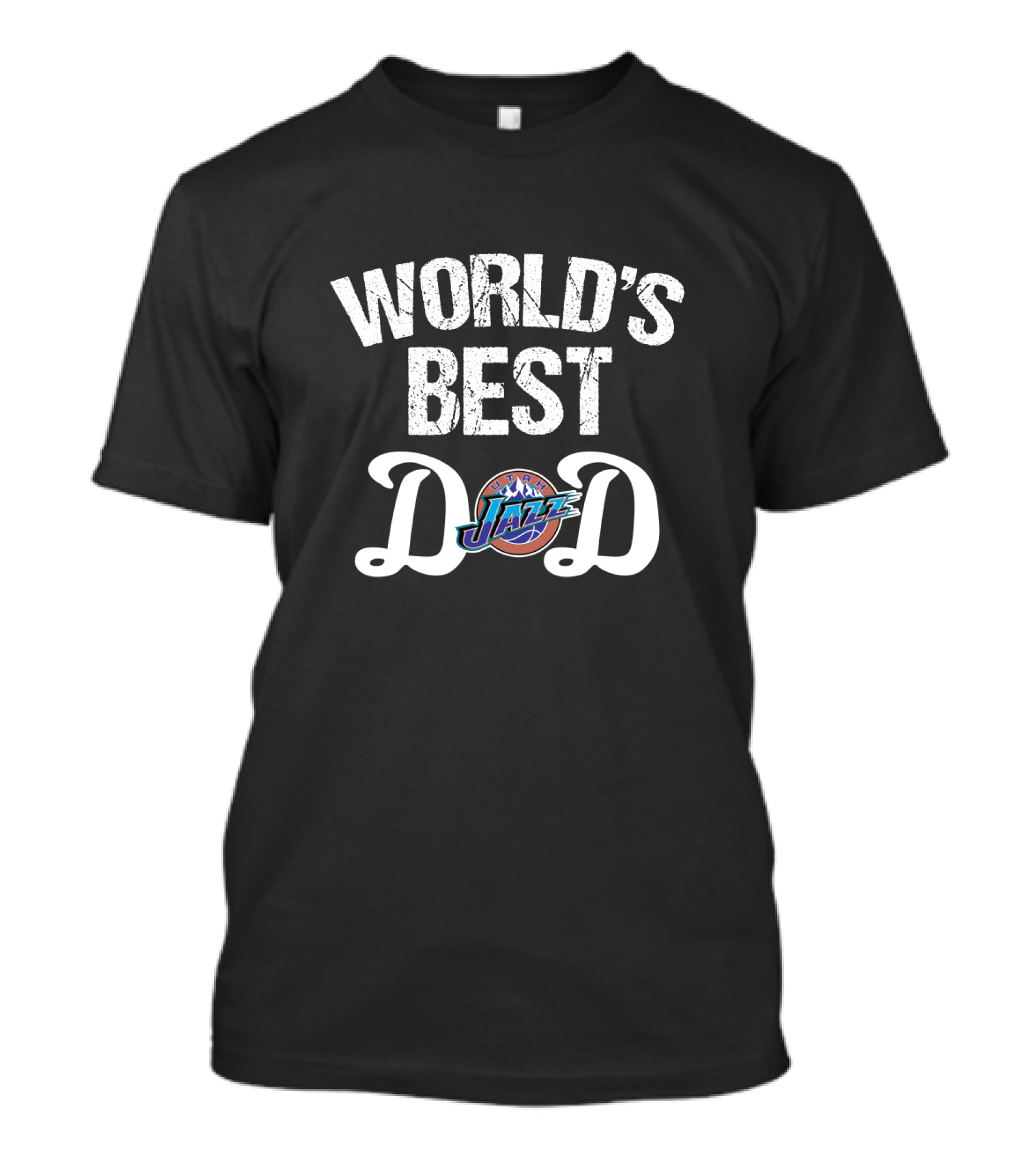 World's Best Dad Utah Jazz Basketball Fan T-Shirt