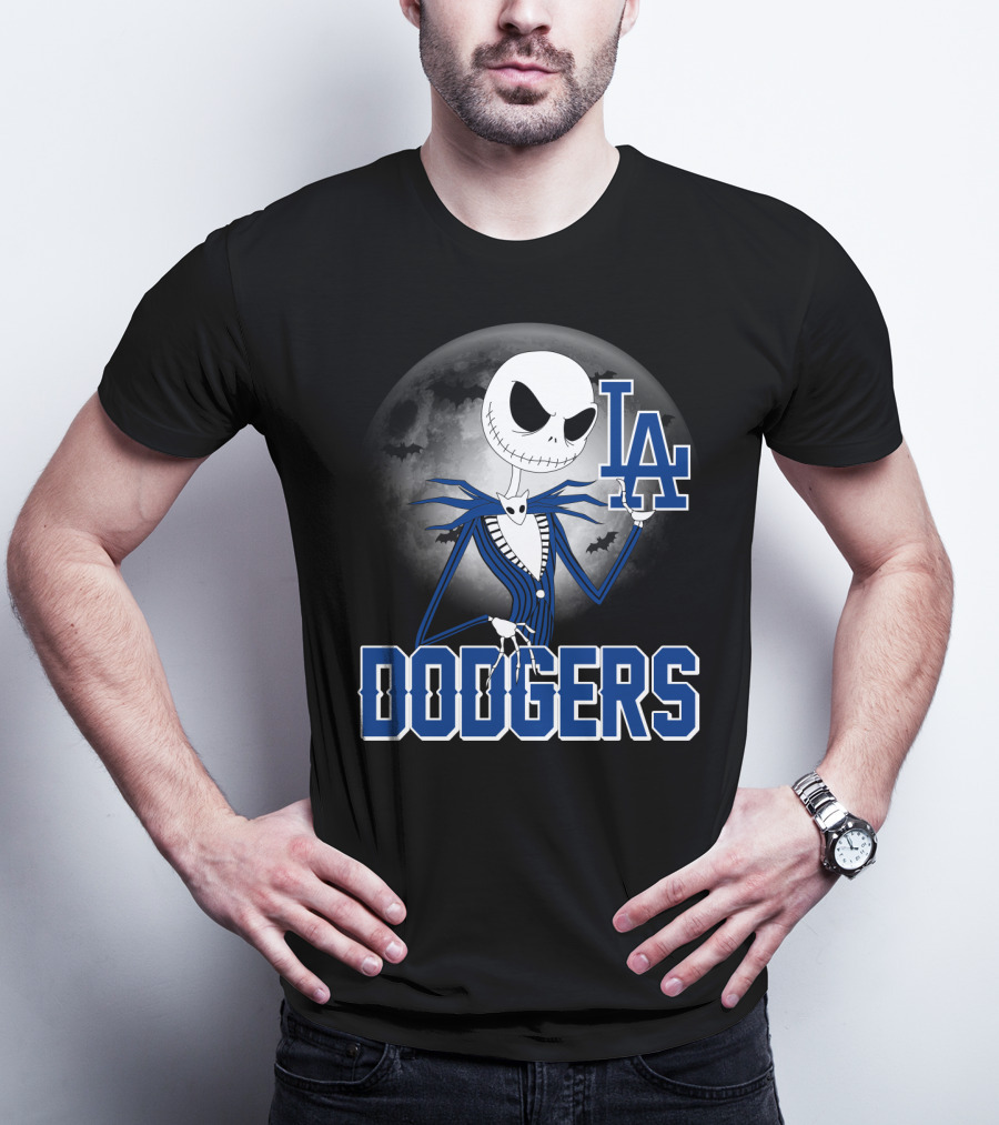 Jack Skellington Los Angeles Dodgers Halloween T-Shirt