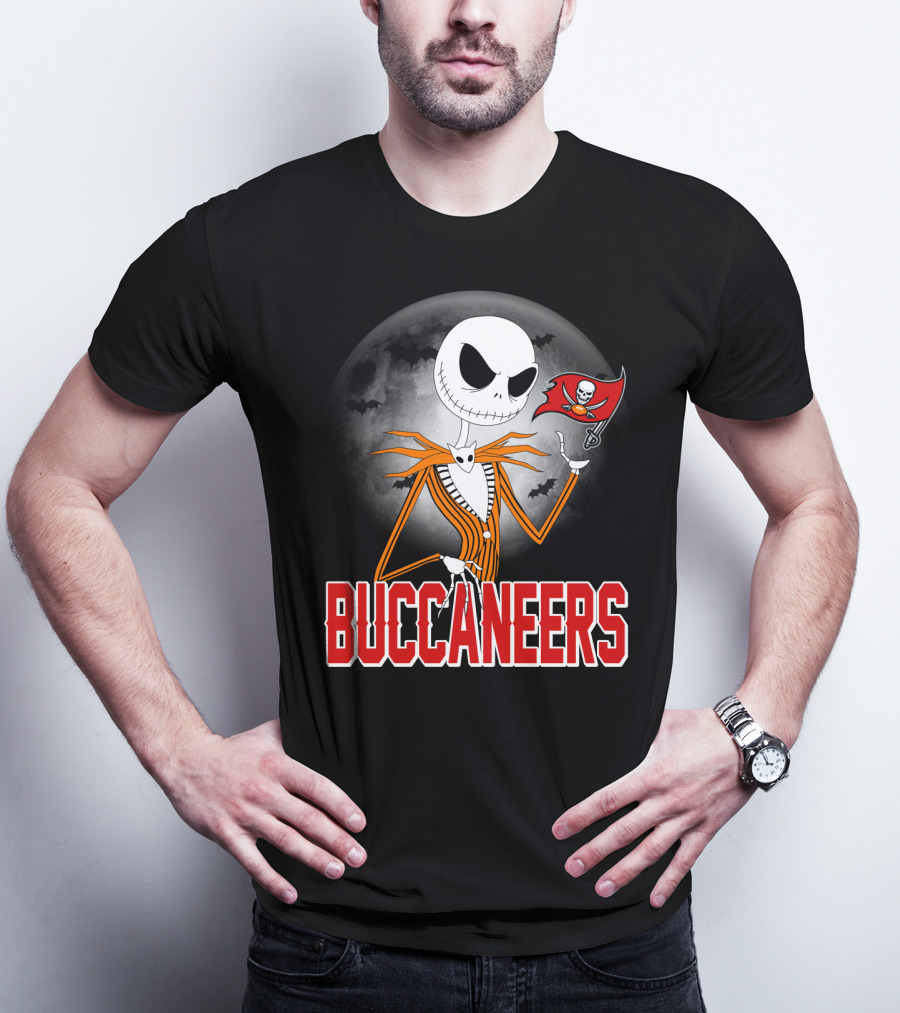 Jack Skellington Halloween Tampa Bay Buccaneers T-Shirt