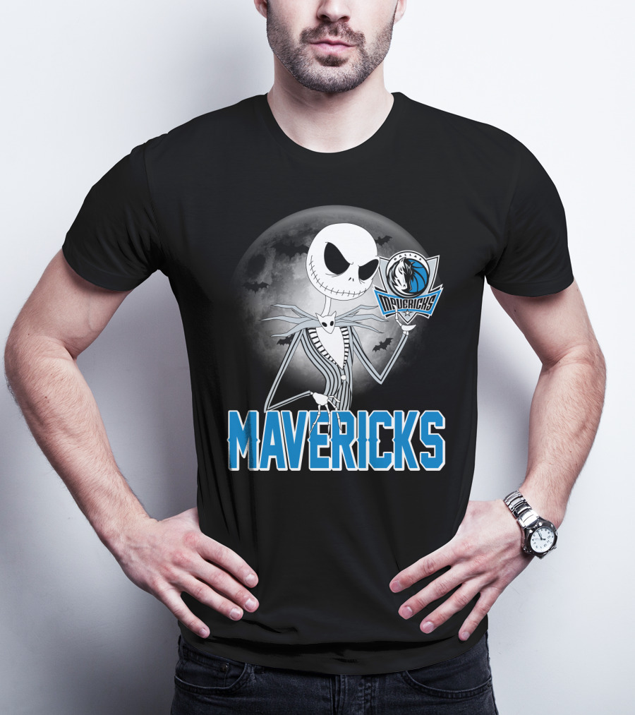 Jack Skellington Halloween Mavericks Moon Theme T-Shirt
