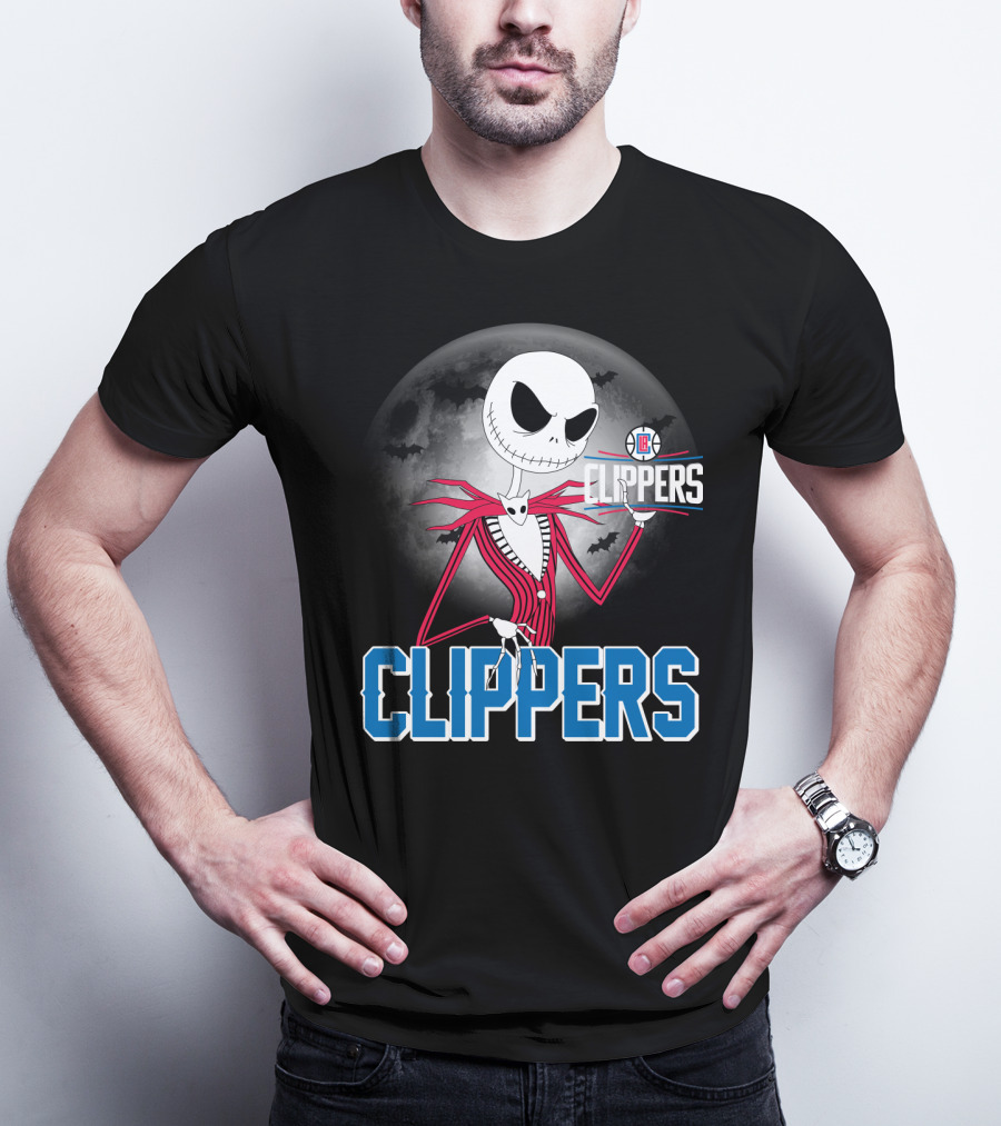 Jack Skellington La Clippers Halloween Moon T-Shirt