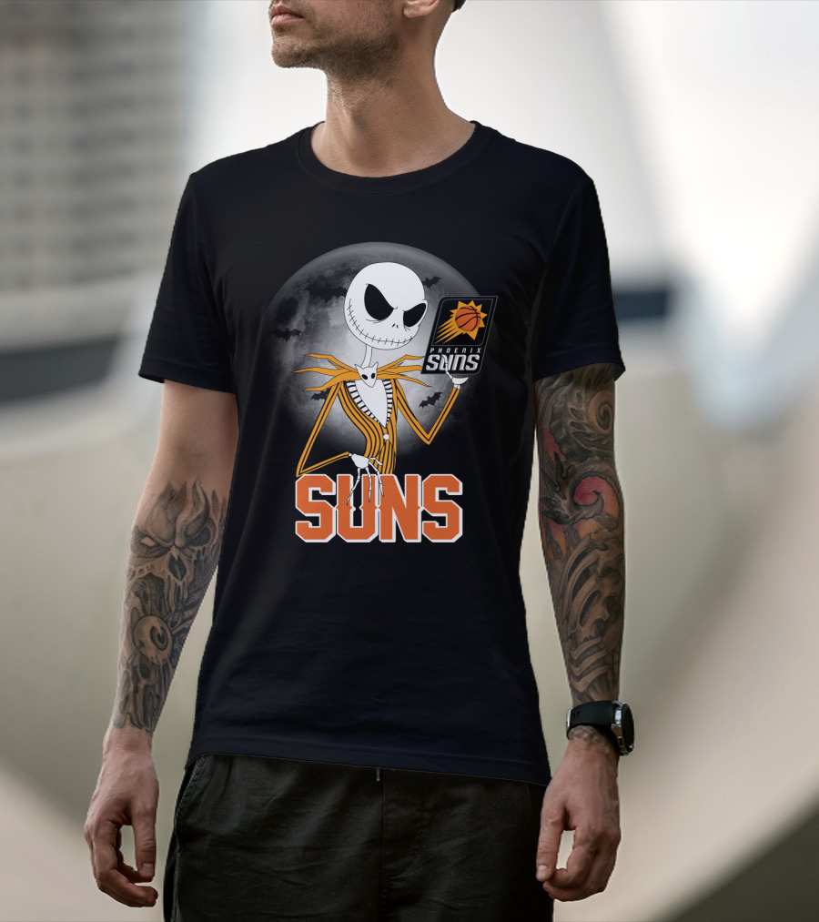 Jack Skellington Phoenix Suns Halloween Fans Sports Crossover T-Shirt