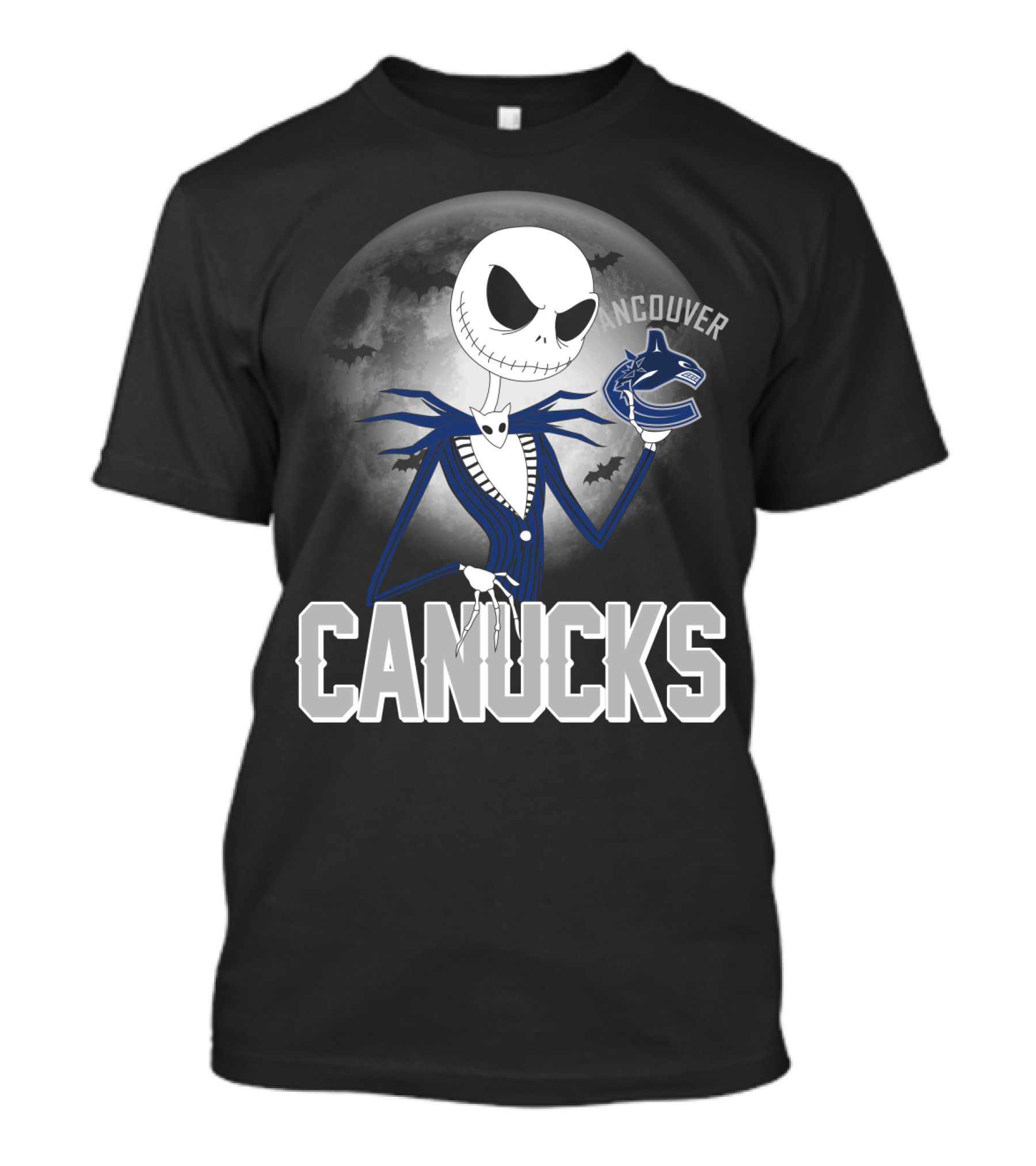 Jack Skellington Canucks Halloween Vancouver NHL T-Shirt