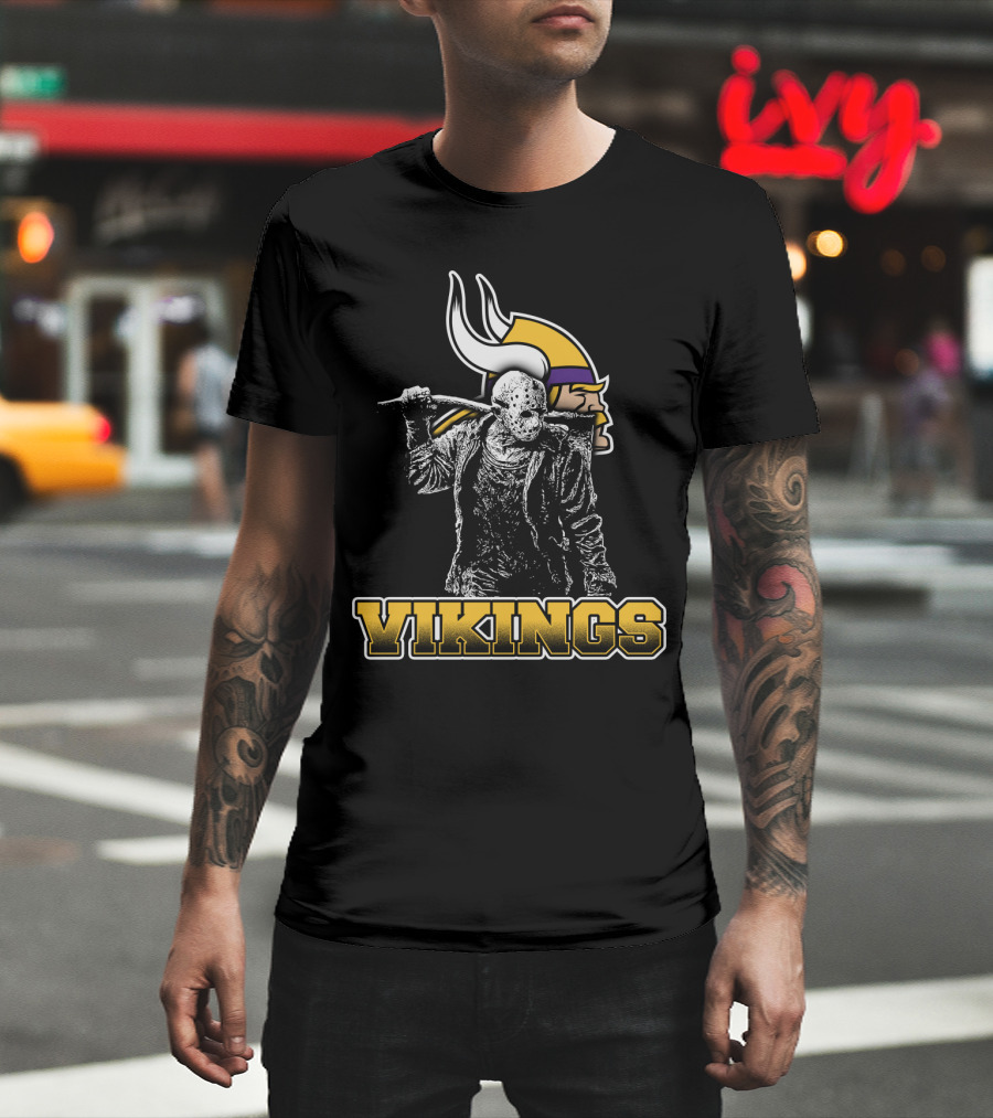 Jason Voorhees Minnesota Vikings Mashup T-Shirt