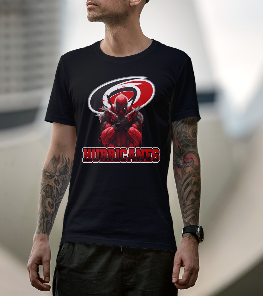 Carolina Hurricanes Deadpool Mashup Fans T-Shirt