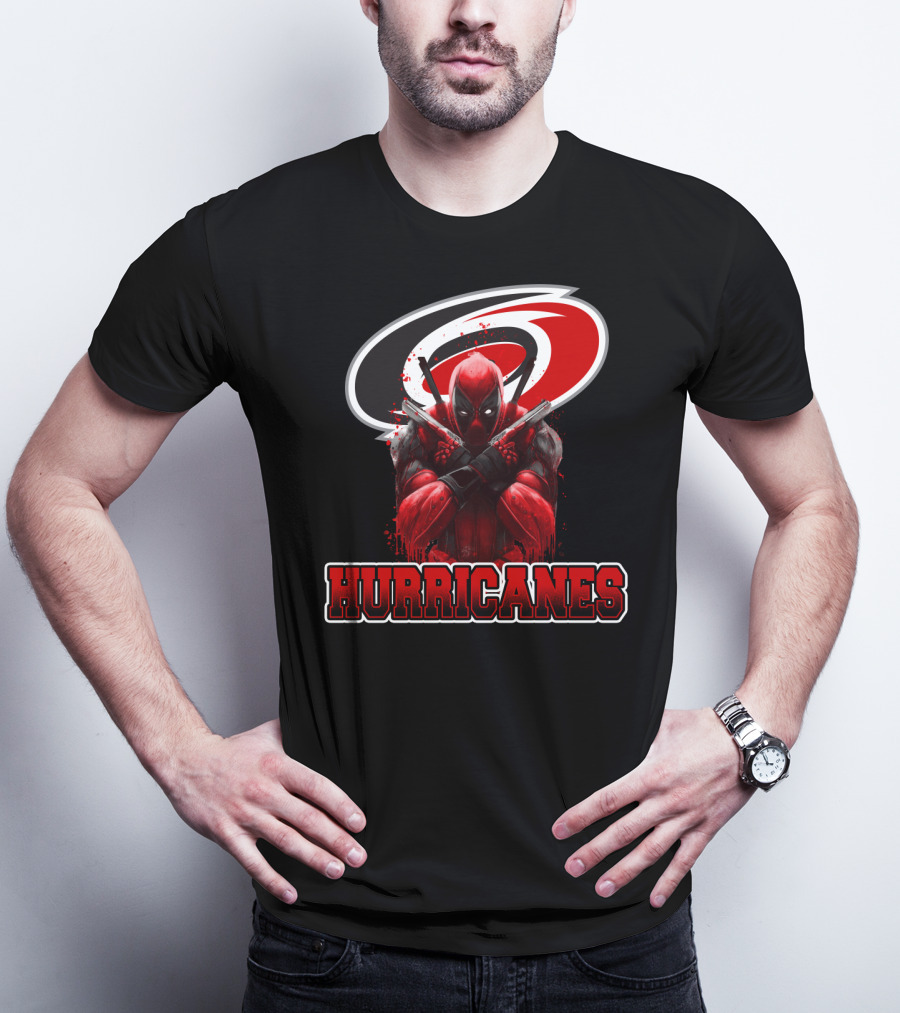 Carolina Hurricanes Deadpool Mashup Fans T-Shirt