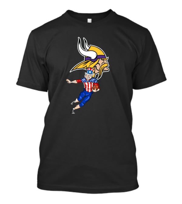Minnesota Vikings Uncle Sam 4Th July Football Celebration T-Shirt